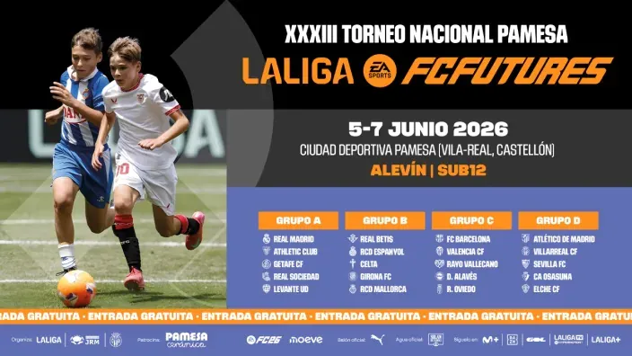 Dónde ver el Pamesa LaLiga FC Futures por TV: grupos y horarios del ...