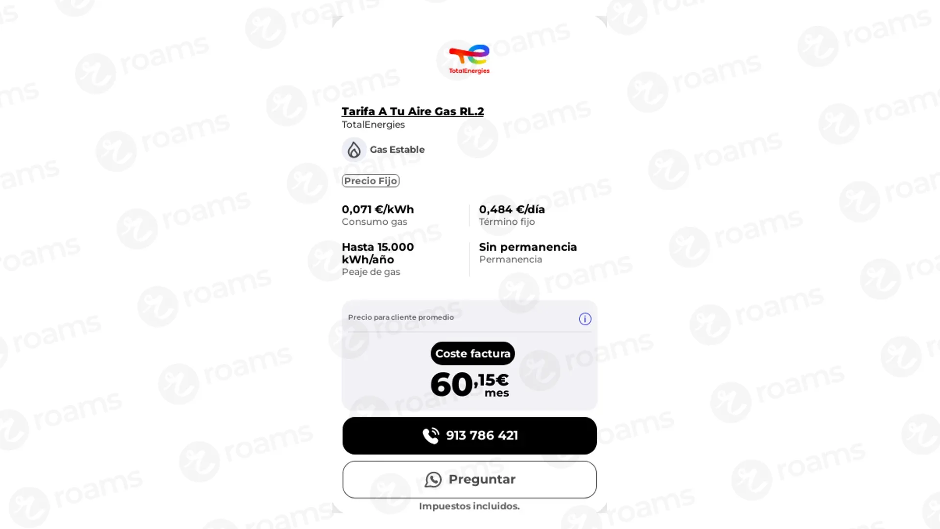Tarifa A Tu Aire Gas RL.2 | TotalEnergies