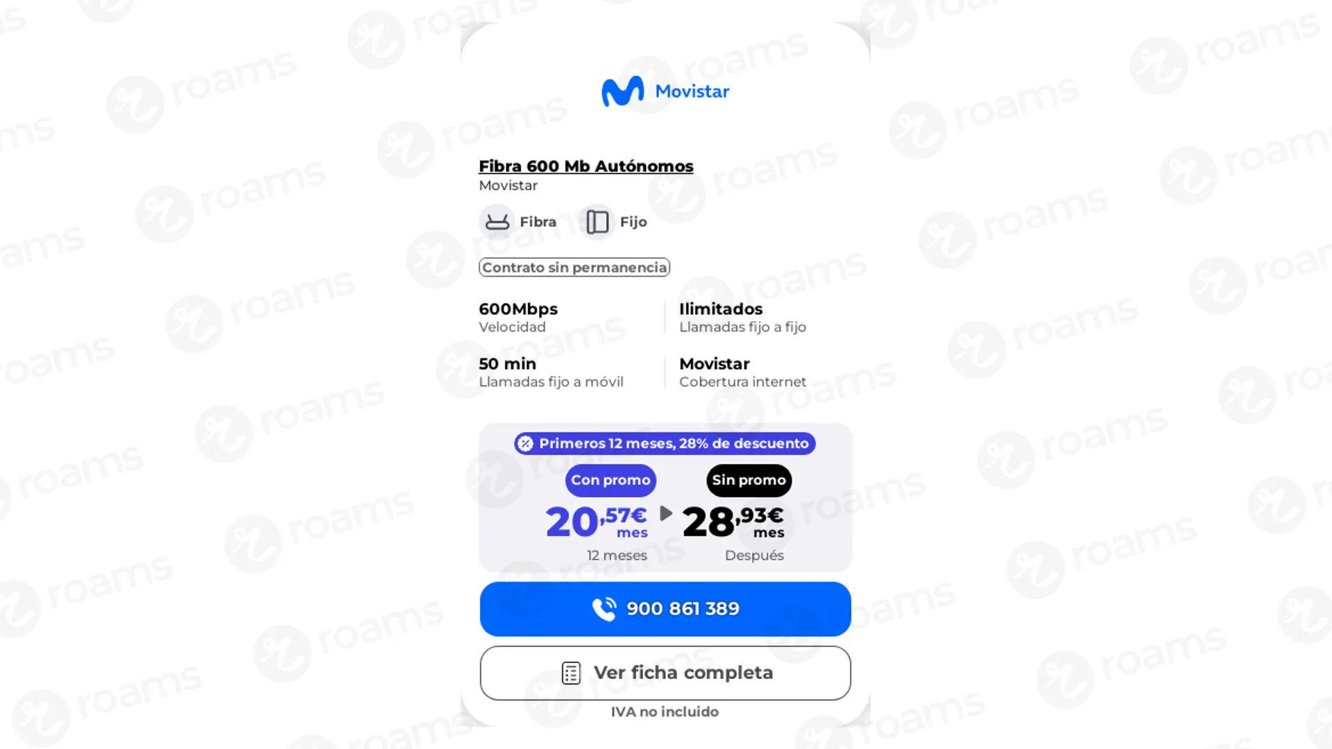 Fibra 600 Mb Autónomos | Movistar